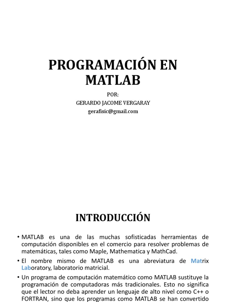 Curso Matlab | PDF | Matlab | Matriz (Matemáticas)