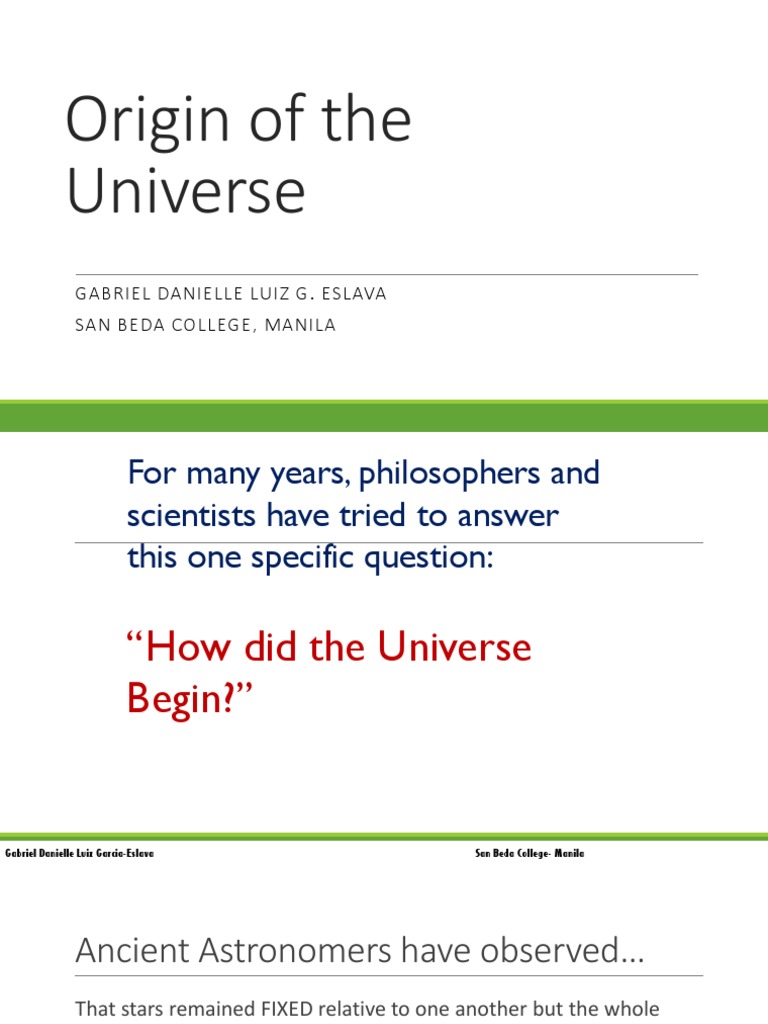 Origin of The Universe | PDF | Big Bang | Universe