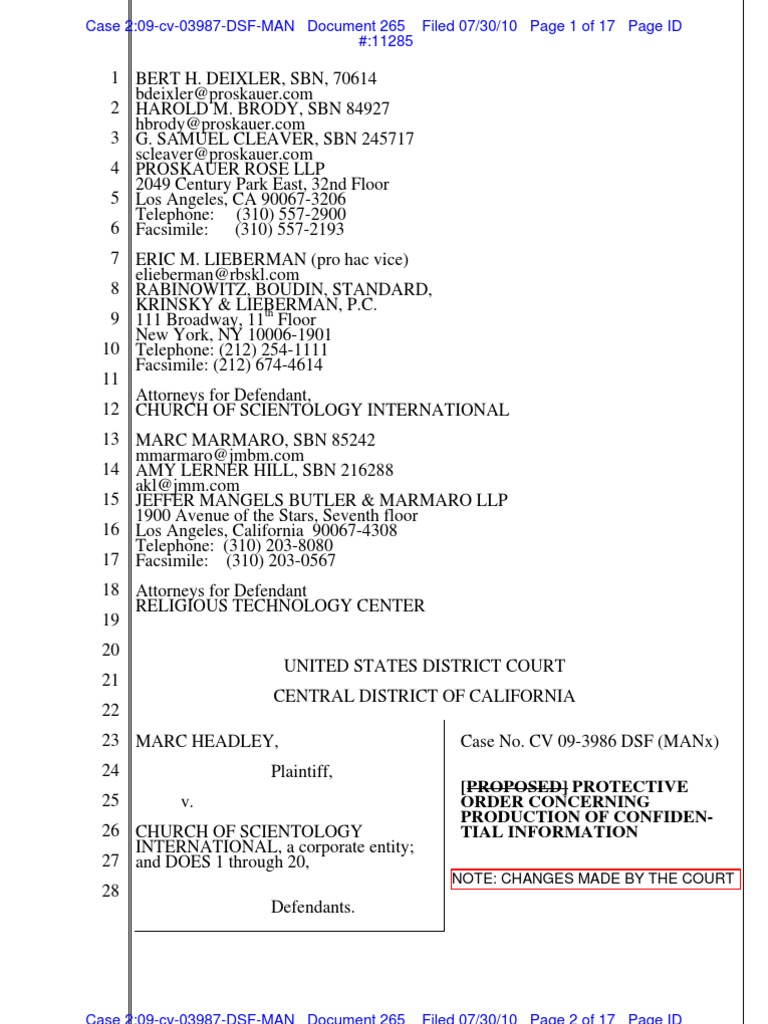 265 ProtectiveOrderConcerningProductionOfConfidentialInformation | PDF ...