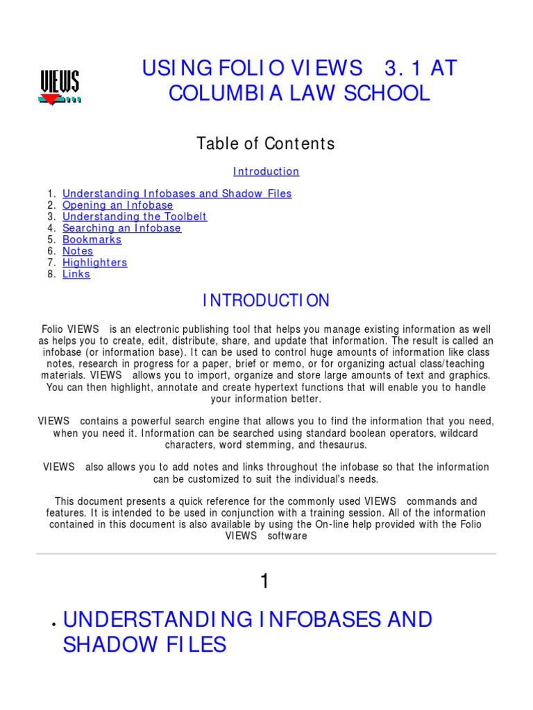 Guide To Folio Views | PDF | Point And Click | Double Click