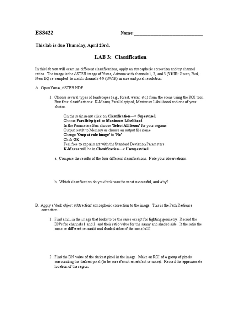 Lab 3 Classification | PDF | Statistical Classification | Optics