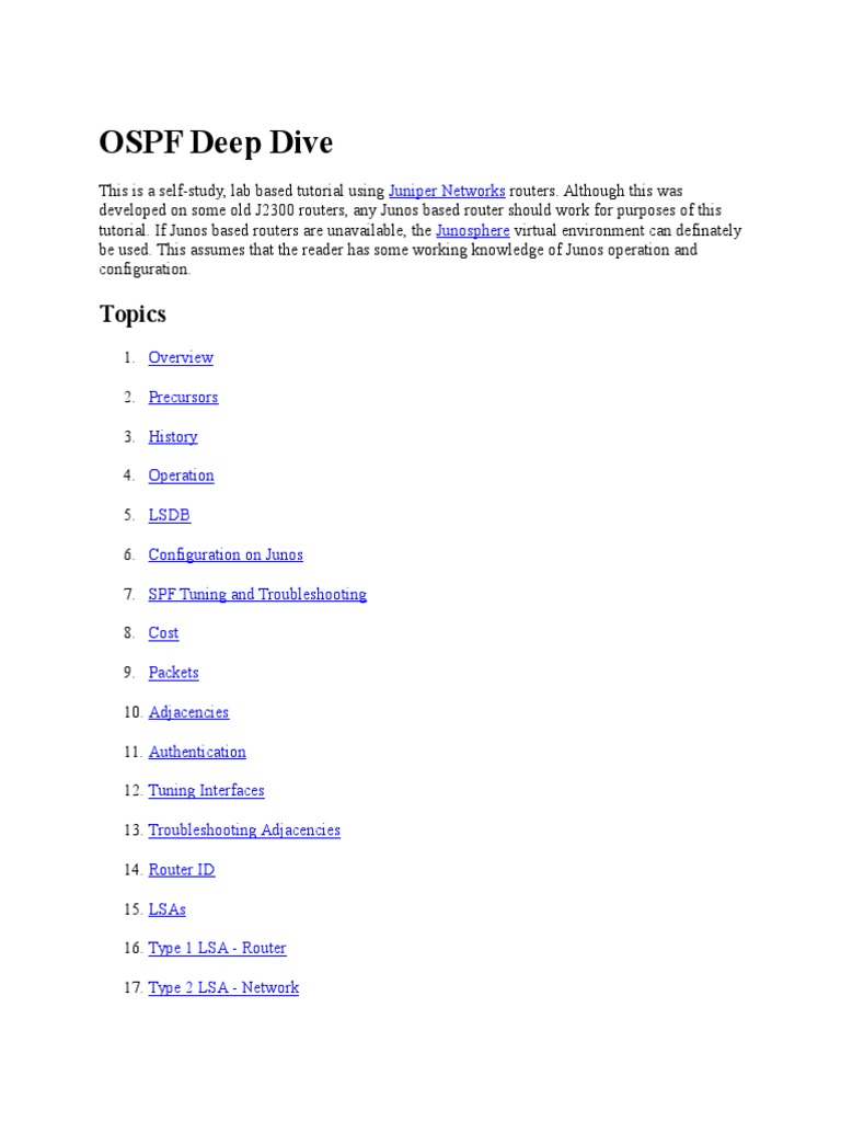OSPF Deep Dive | PDF | Routing | Internet Protocols