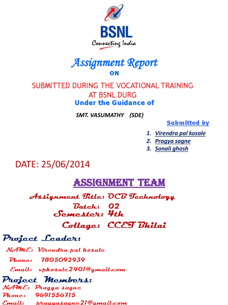 BSNL Training Report | PDF | Gsm | Telephone Exchange