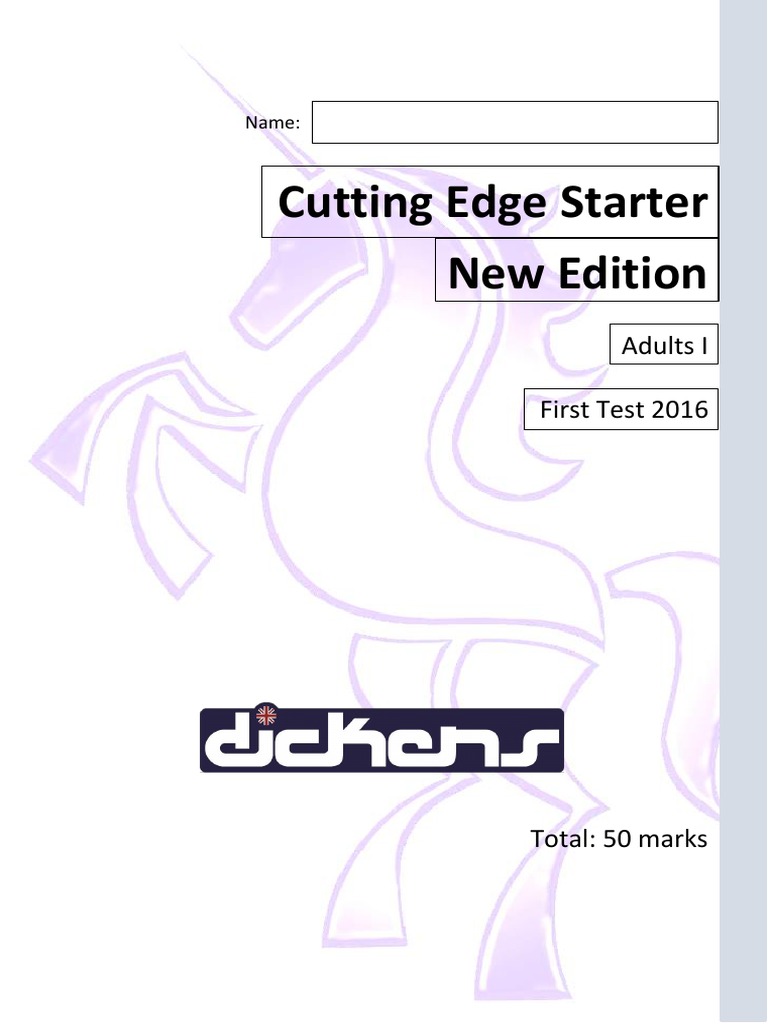 Cutting Edge Starter New Edition: Adults I First Test 2016