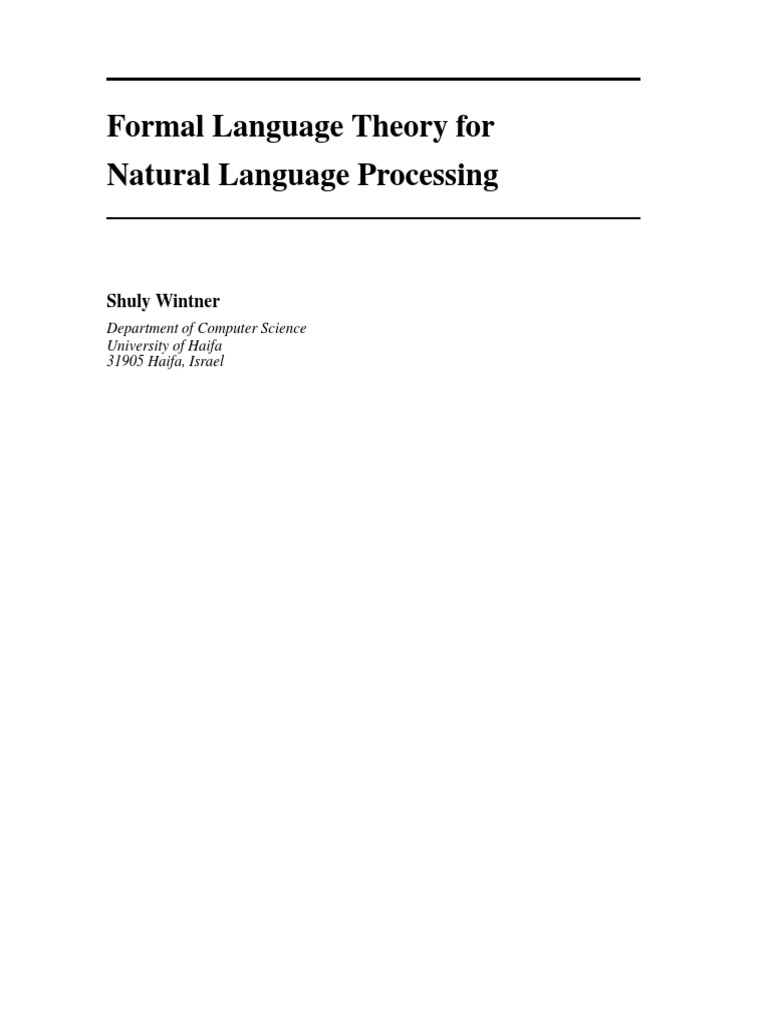 Formal Language Theory PDF | PDF | Set (Mathematics) | String (Computer Science)