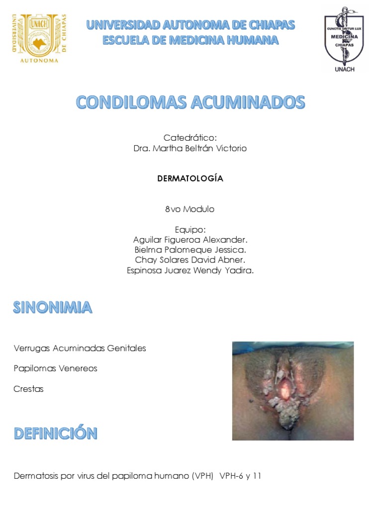 Condilomas Acuminados: Diagnóstico y Tratamiento | PDF | Especialidades ...