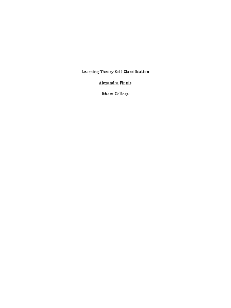 Self-Classification Paper | PDF | Constructivism (Philosophy Of ...
