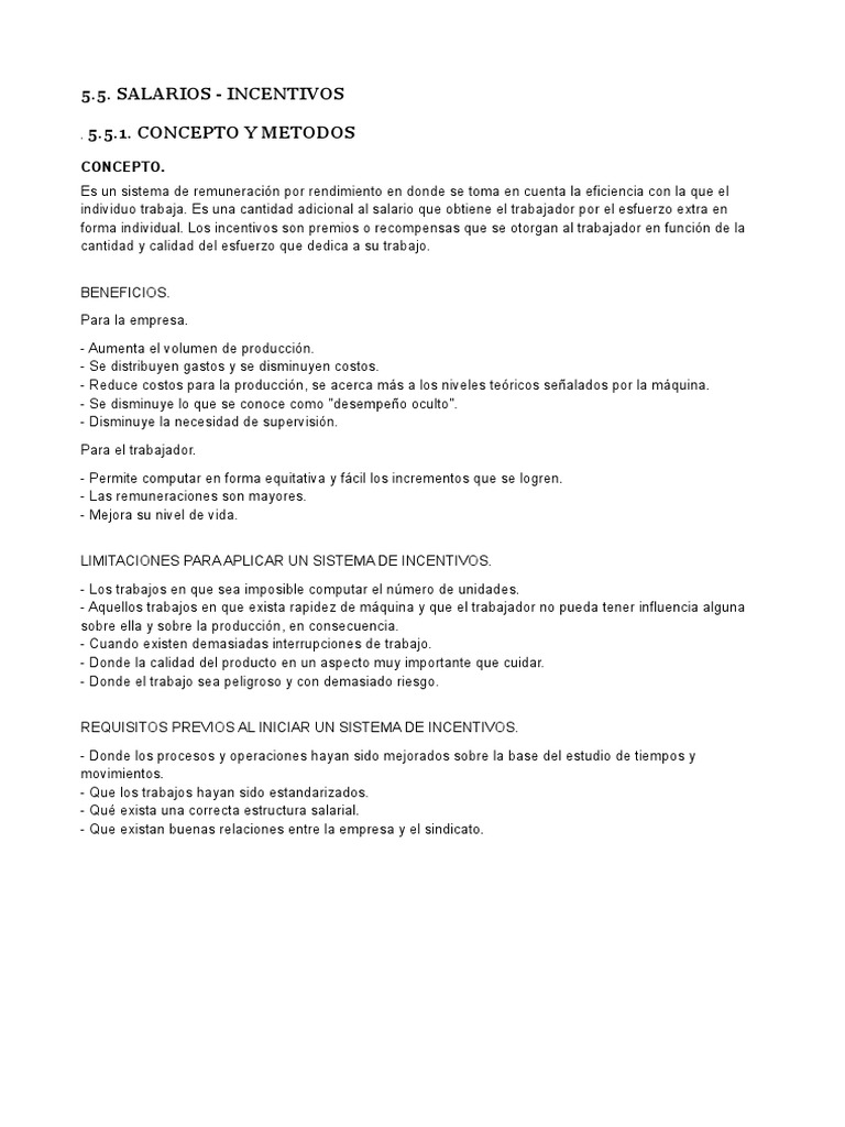 Salarios e Incentivos | PDF | Salario | Business
