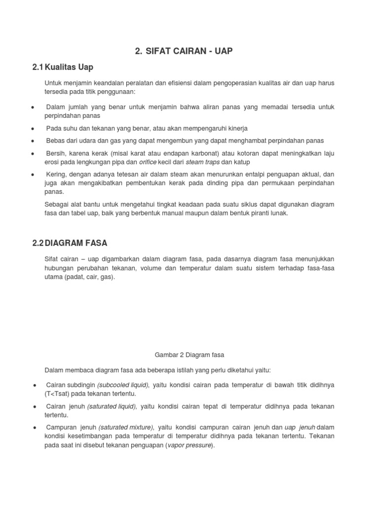 Tabel Uap dan Entalpi Air Jenuh | PDF