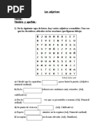 Sopa de Letras de Sustantivos Adjetivos y Verbos 2 | PDF