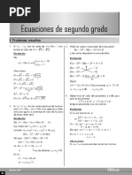 Ejercicios Ecuaciones de Segundo Grado | PDF | Ecuación cuadrática ...