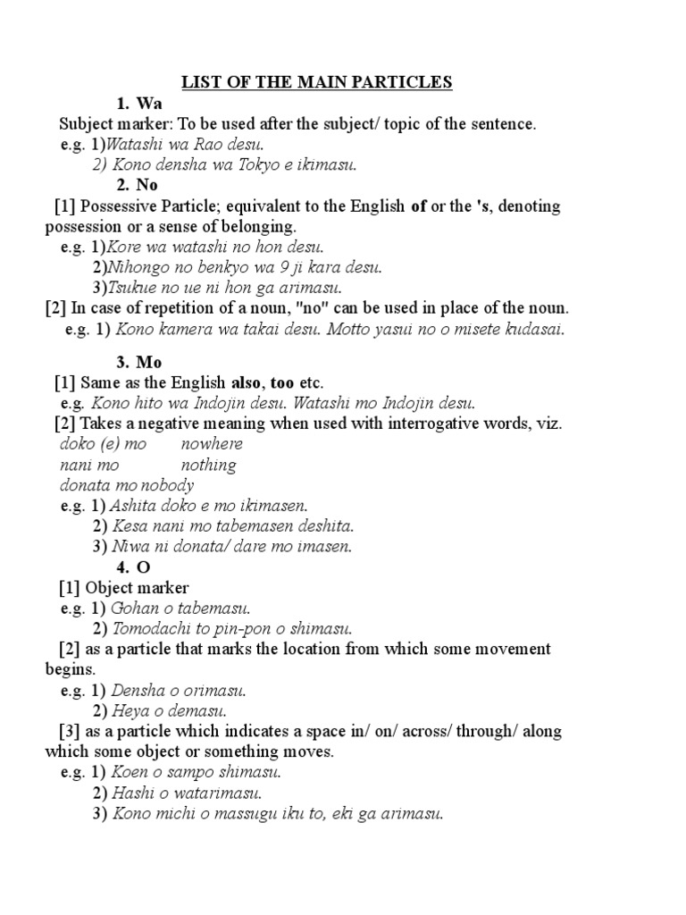 Particles Sent - Patterns | PDF | Japanese Language | English Language