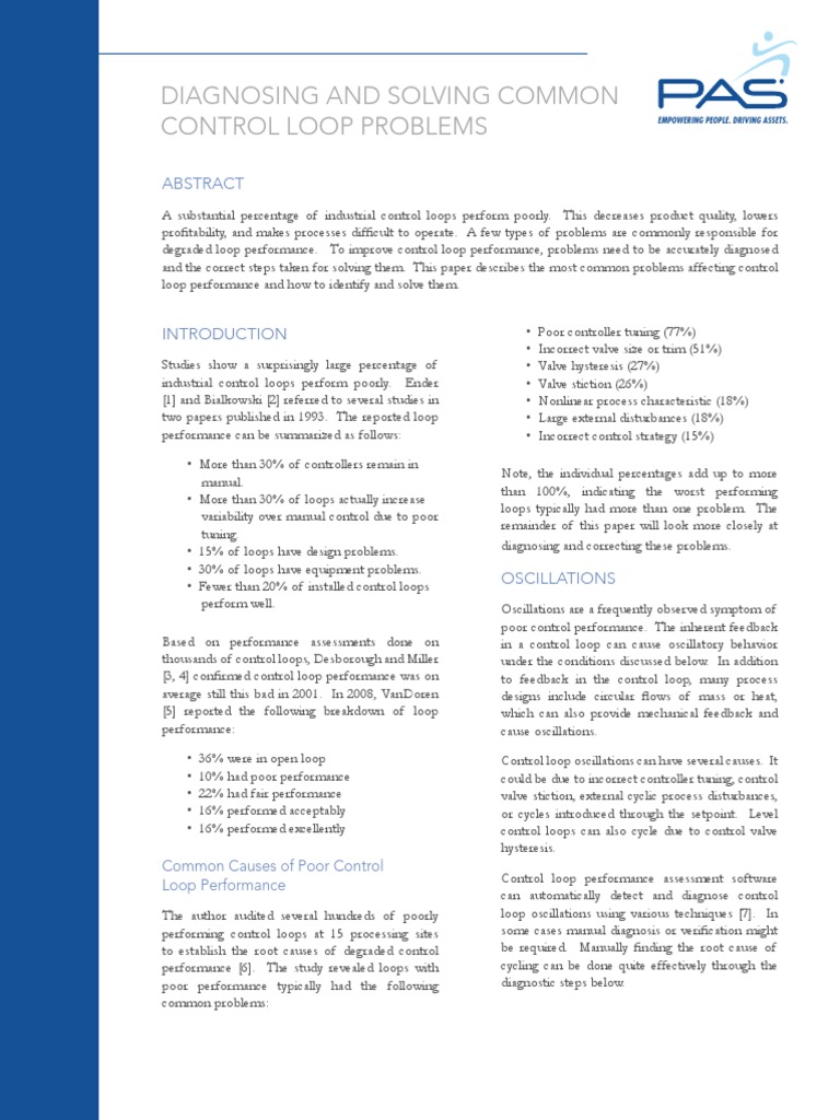 Diagnosing and Solving Common Control Loop Problem | PDF | Control ...