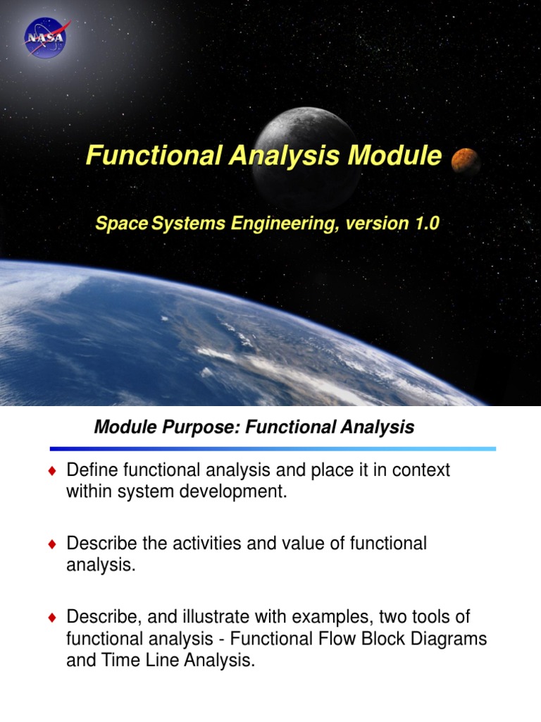 Space Systems Functional Analysis Overview | PDF | Systems Engineering ...