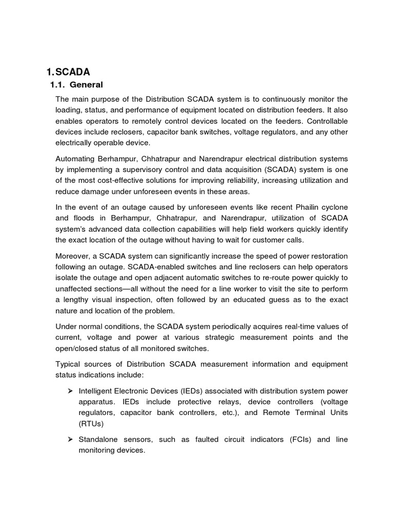 Scada Dms Tech Spec | PDF | Scada | Computer Network