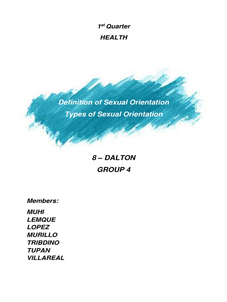 Definition of Sexual Orientation Types of Sexual Orientation | PDF