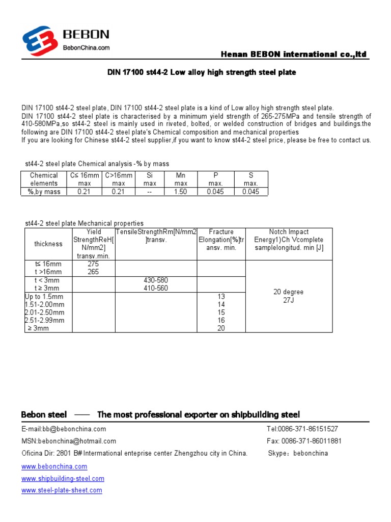 st44-2 | Steel | Strength Of Materials