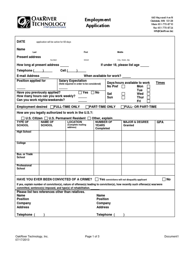 HR Form Employment Application v.11 | PDF | Race And Ethnicity In The ...