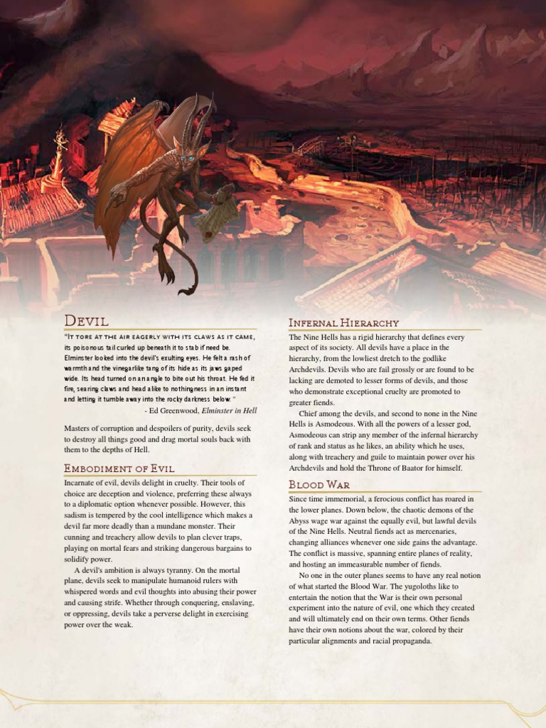 Devil | PDF | Dungeons & Dragons | Demons