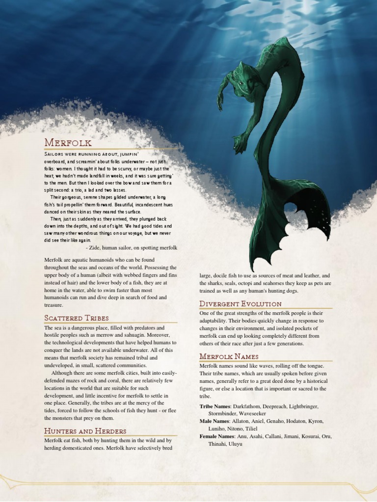 Merfolk | Mermaid | Sea