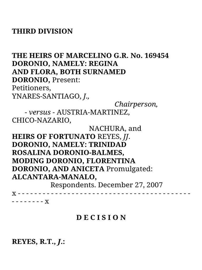 Heirs of Doronio v. Heirs of Doronio PDF | PDF | Evidence (Law) | Lawsuit