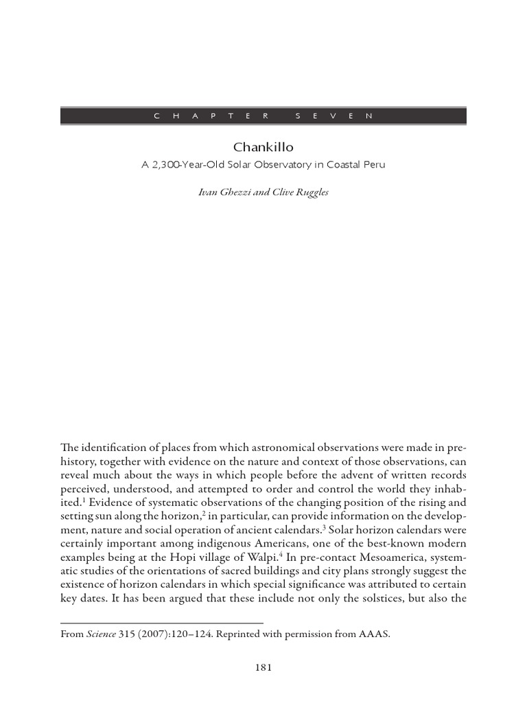 (INGLES) Ivan Ghezzi & Clive Ruggles - Chanquillo. A 2300 Year-Old ...
