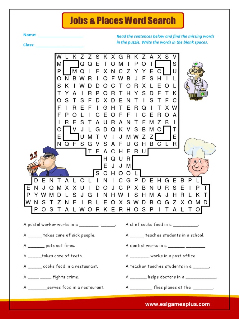 Word Search Job PDF | Download Free PDF | Word Search | Leisure