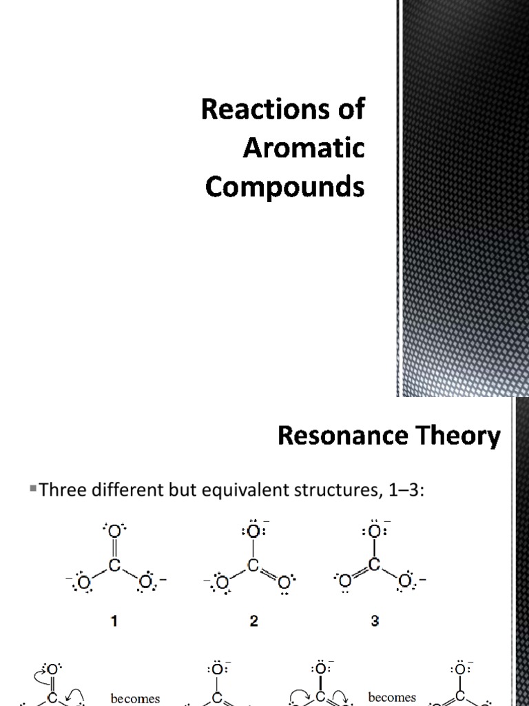Reactions of Aromatic Compounds | PDF | Aromaticity | Chemical Reactions