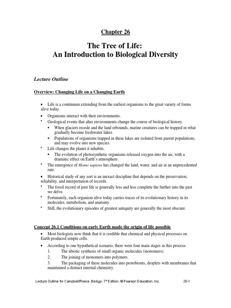 The Tree of Life: An Introduction To Biological Diversity: Chapter 26 ...
