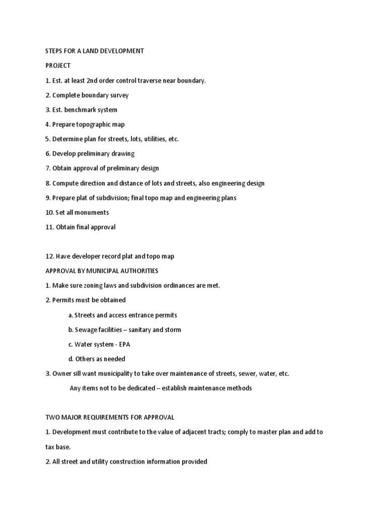 Land Development Project Guide | PDF