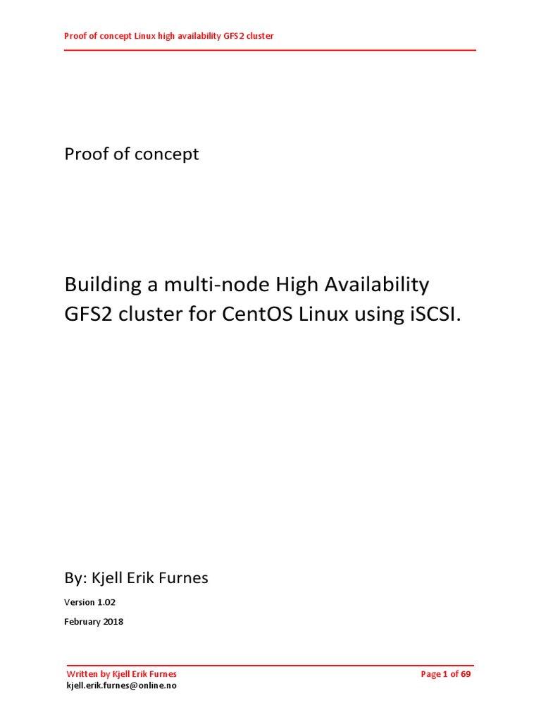 POC Linux7 Multinode GFS2 Cluster On CentOS 7.3 | PDF | Computer Cluster | Sudo