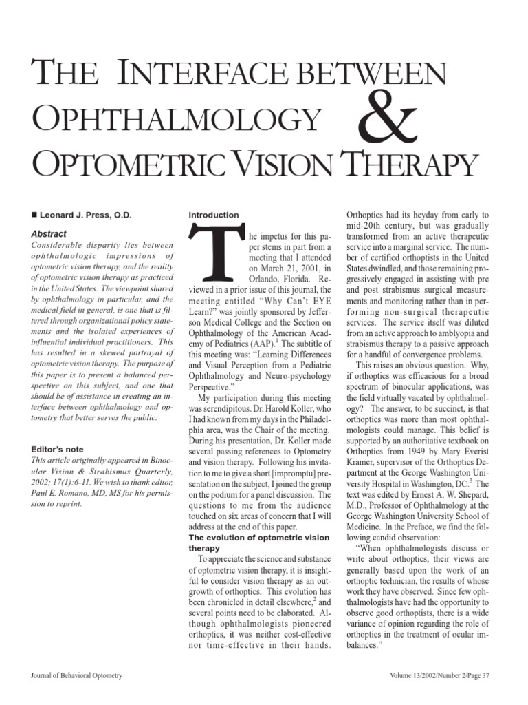 13-2 Press | PDF | Optometry | Vision