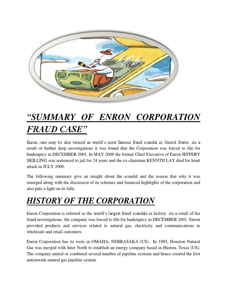 Enron Corporation Fraud Case Summary | PDF | Enron | Corporate Law