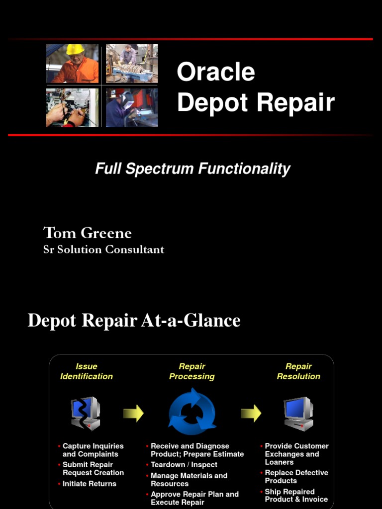 Oracle Depot Repair Apps | PDF | Oracle Corporation | Logistics