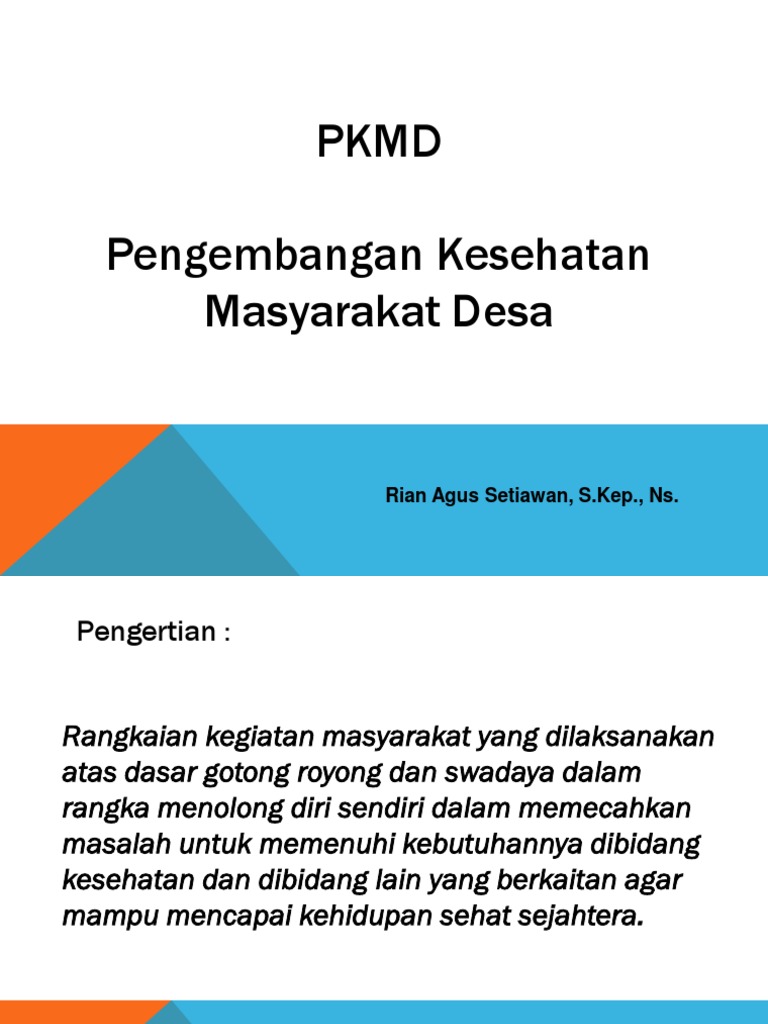 PKMD: Pemberdayaan Kesehatan Masyarakat | PDF | Pengembangan Diri