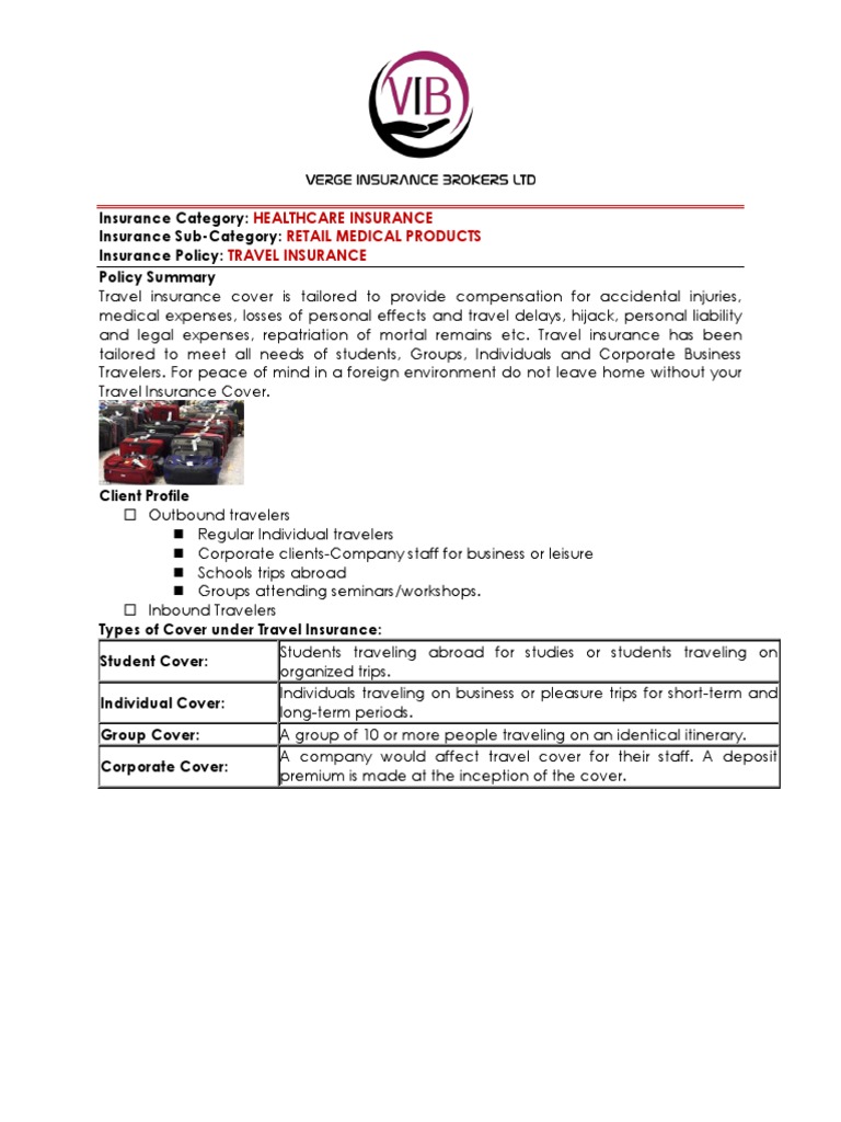 Travel Insurance | PDF