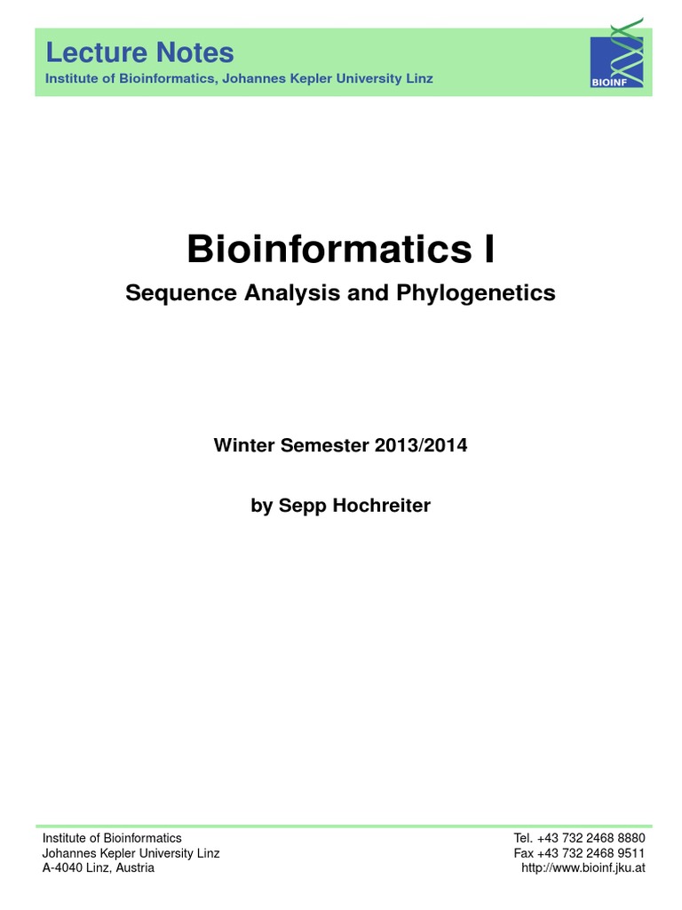 Bioinformatics I: Lecture Notes | PDF | Rna | Translation (Biology)