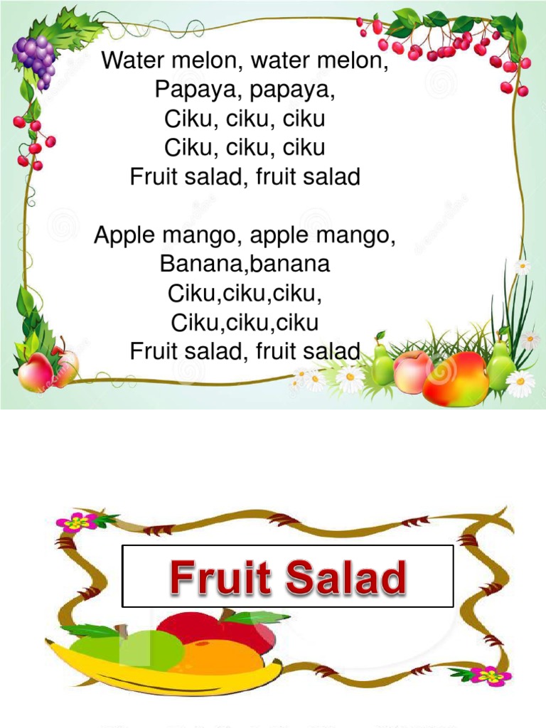Nursery Rhymes-Fruit Salad | PDF