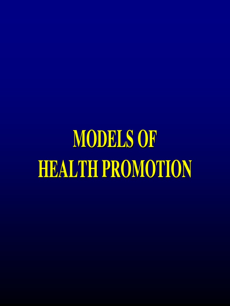 Models of Health Promotion | Download Free PDF | Health Promotion ...