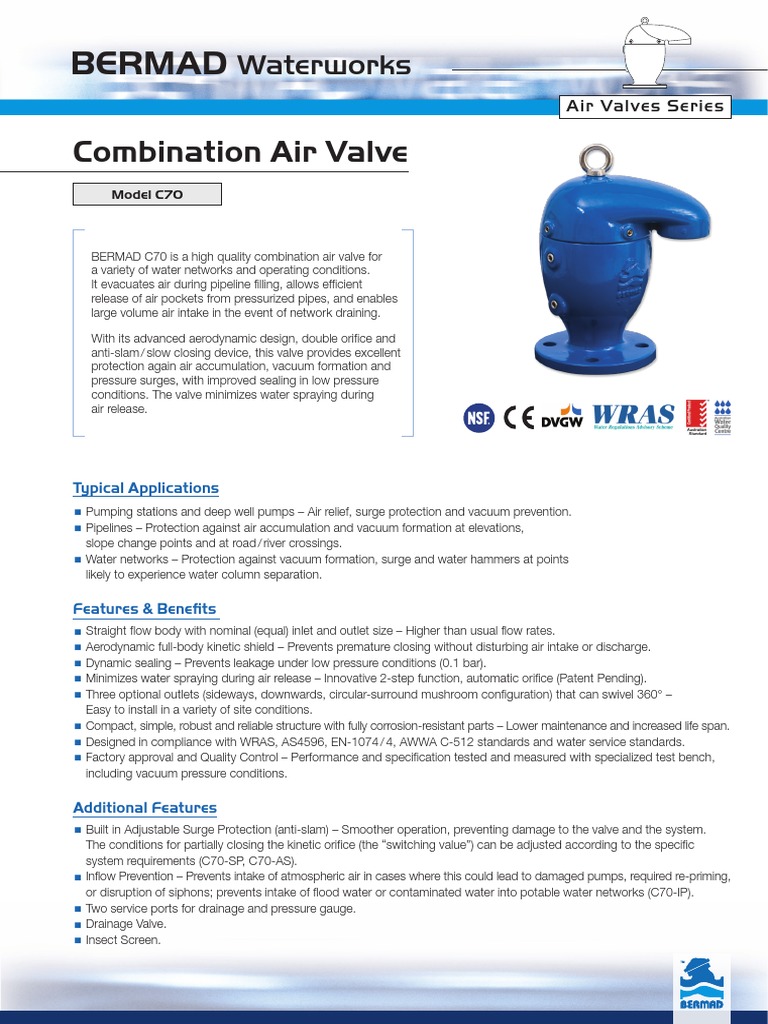 WW C70 Product-Page English 12-2015 1 | PDF | Valve | Pump