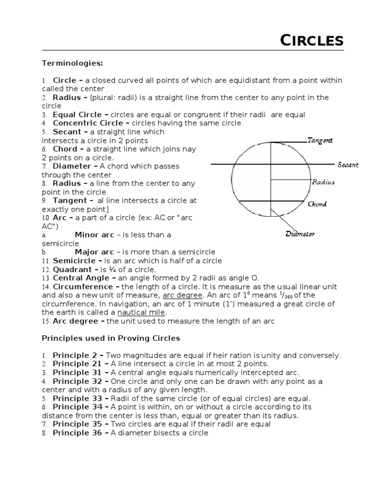 Circles | PDF | Circle | Perpendicular
