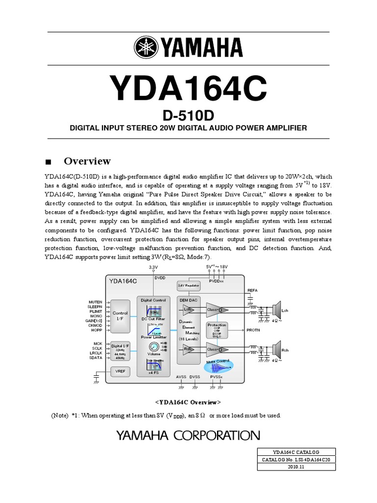 YDA164C: Overview | PDF | Amplifier | Signal To Noise Ratio