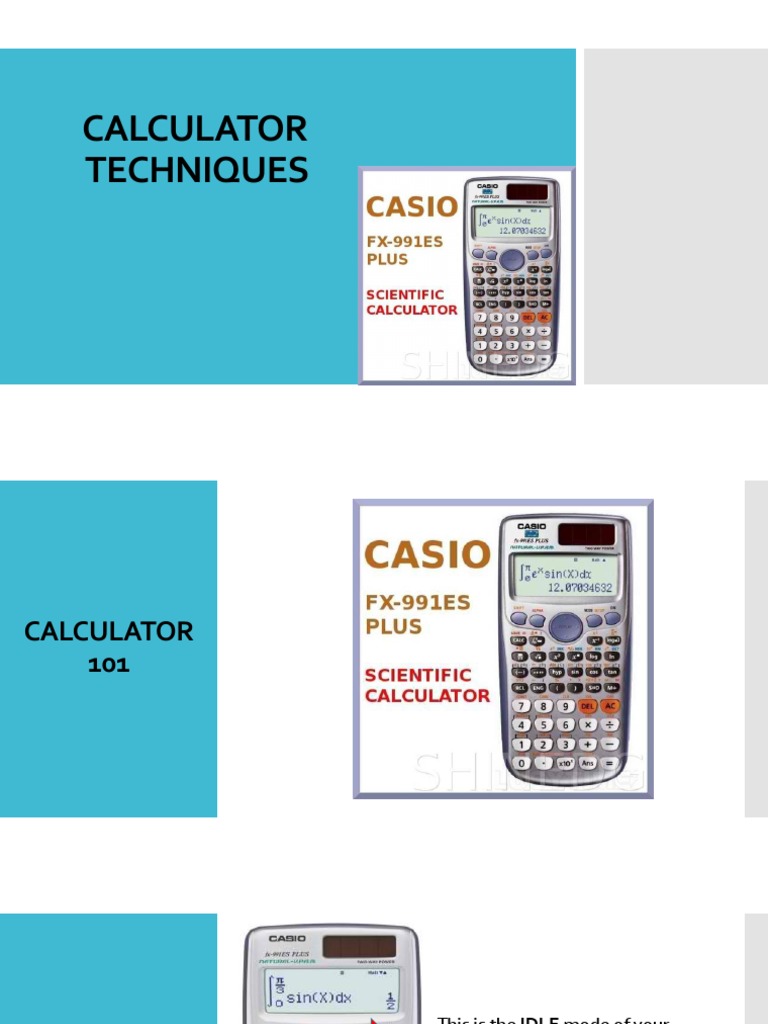 Calculator Techniques Overview | PDF | Complex Number | Cartesian ...