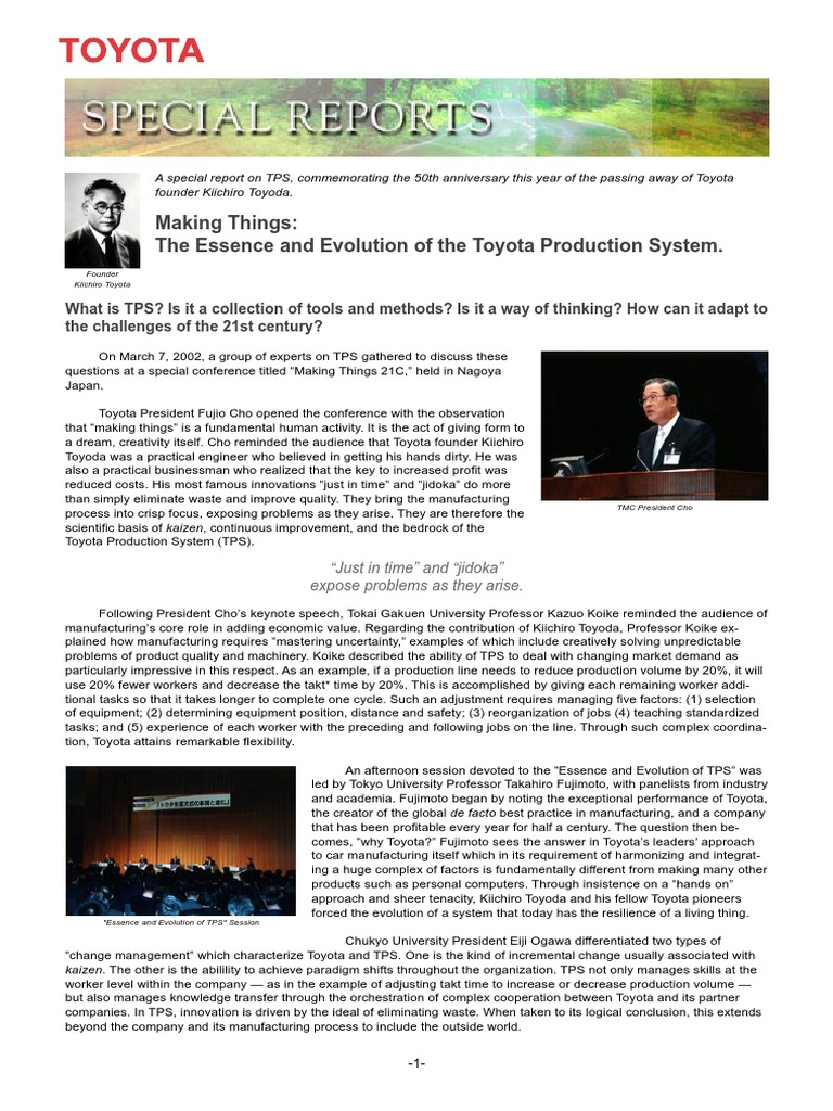 Making Things: The Essence and Evolution of The Toyota Production ...