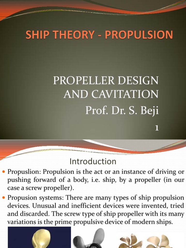 Ship-Theory Propulsion 1 | Propeller | Marine Propulsion