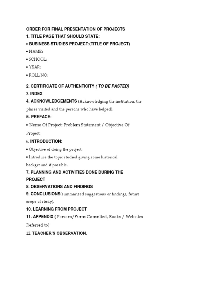 Name of Project: Problem Statement / Objective of Project | PDF
