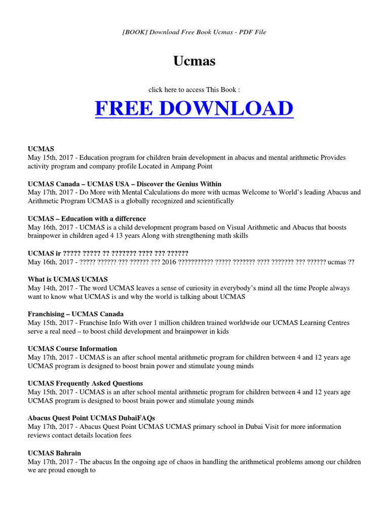 Ucmas | PDF | Computing And Information Technology | Science