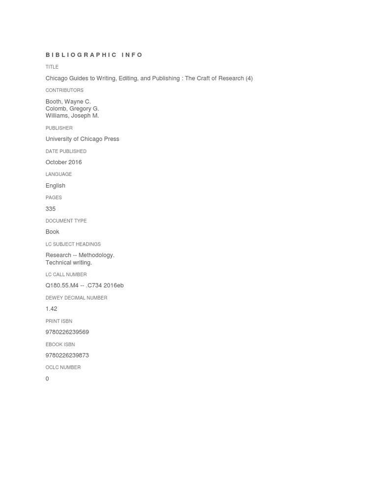 Bibliographic Info | PDF | History