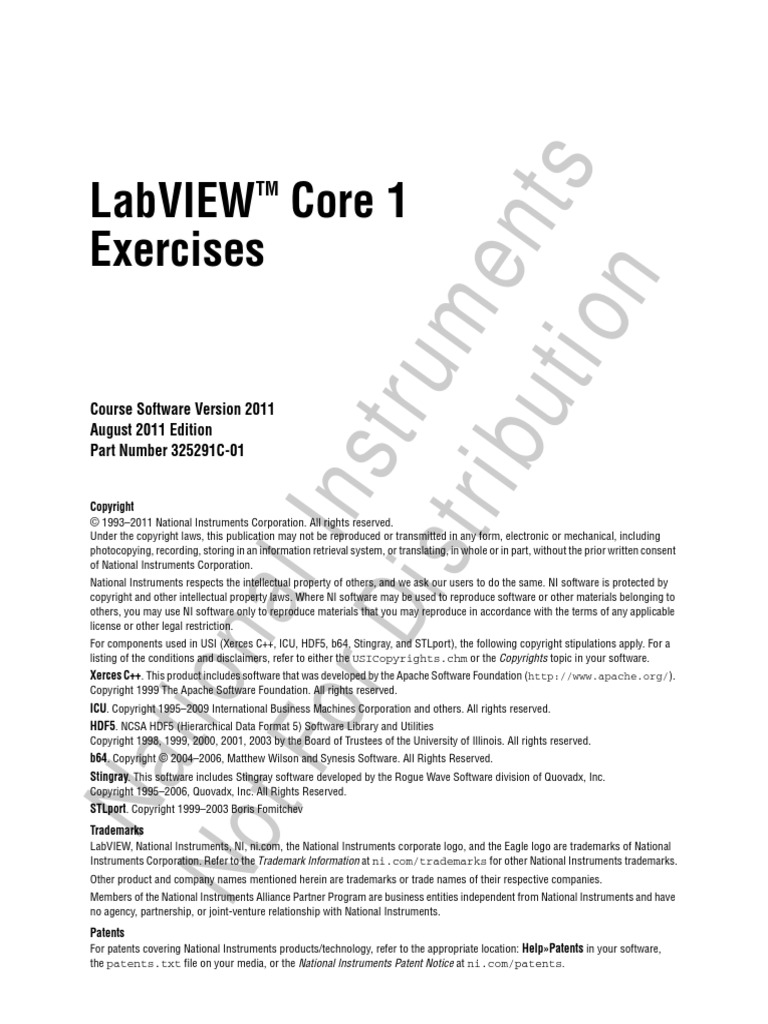 Labview Core 1 Exercises: Instruments Not For Distribution | Download Free PDF | Subroutine ...