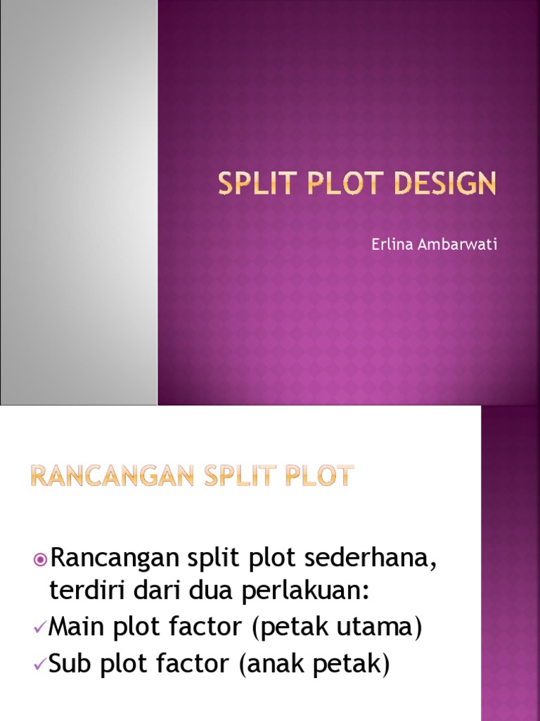 Split Plot Design | PDF
